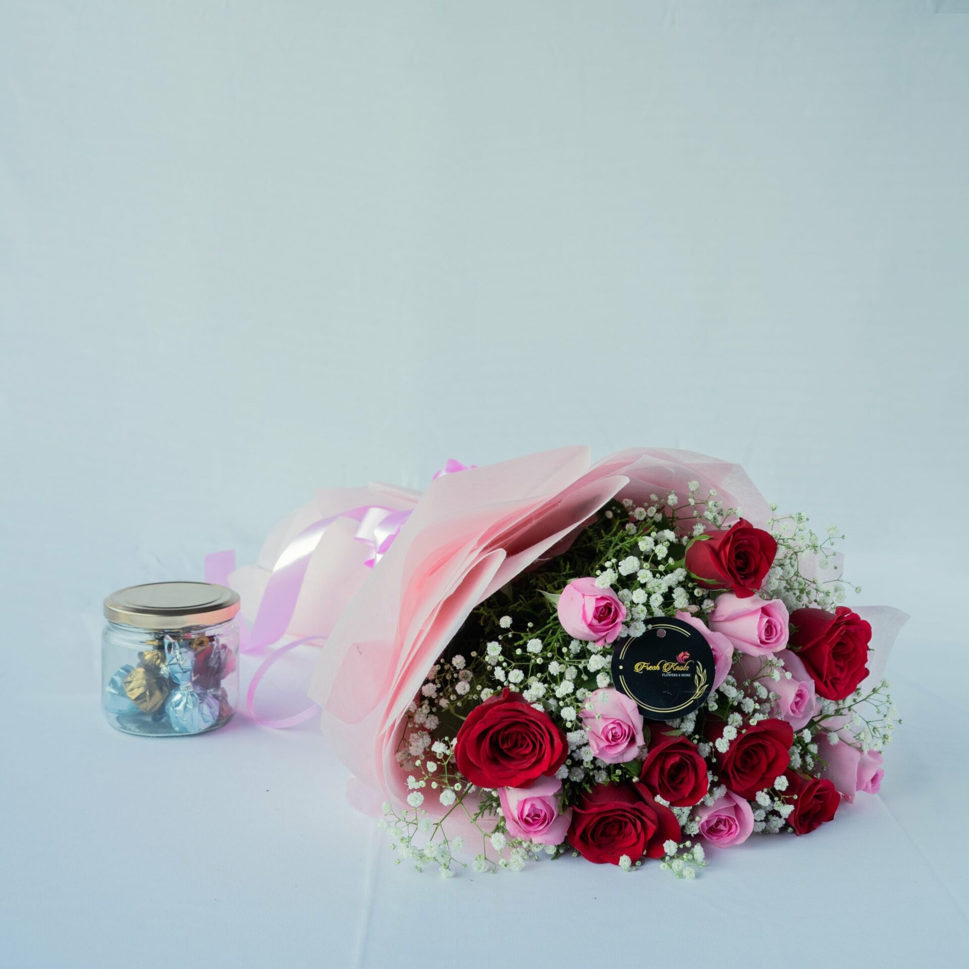 Combo - Roses Bouquet And Chocolate - Gifts with Flowers