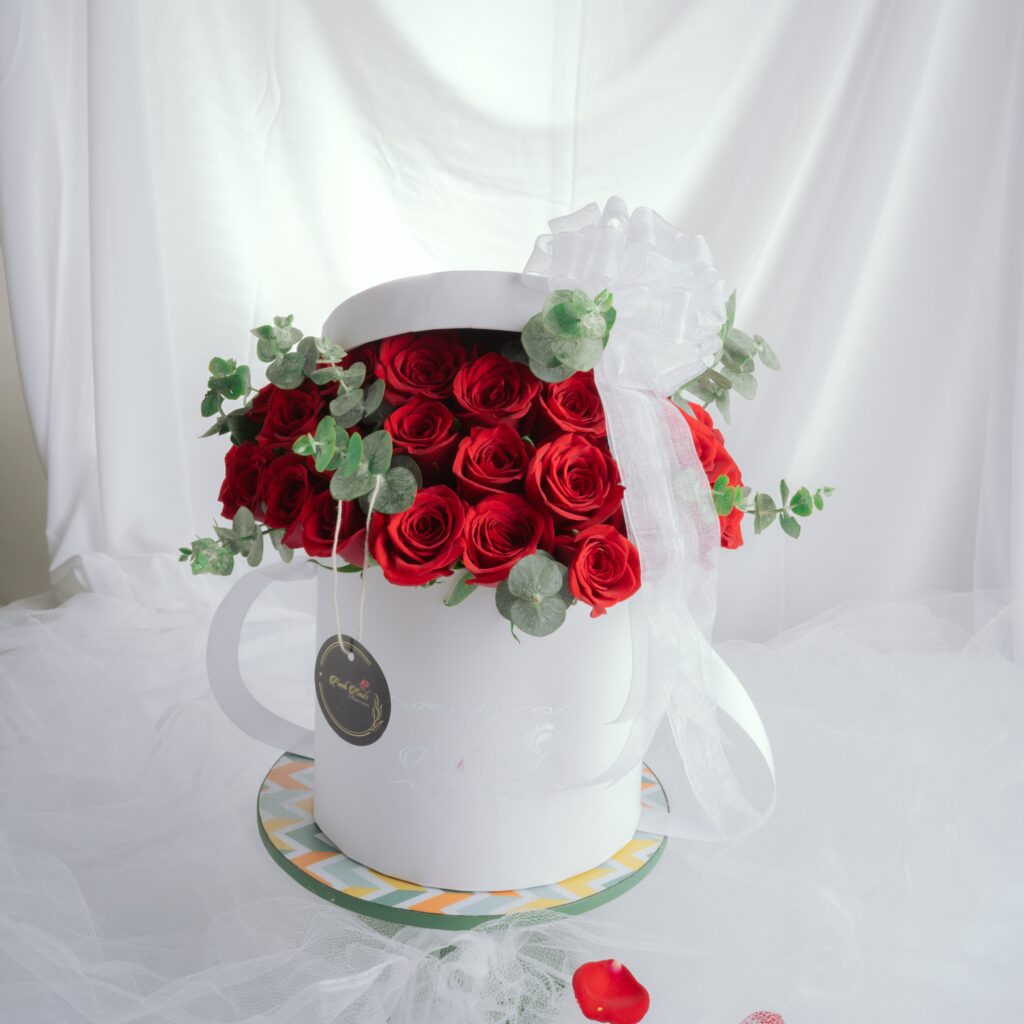 White Box With Roses - Flower delivery in Bangalore