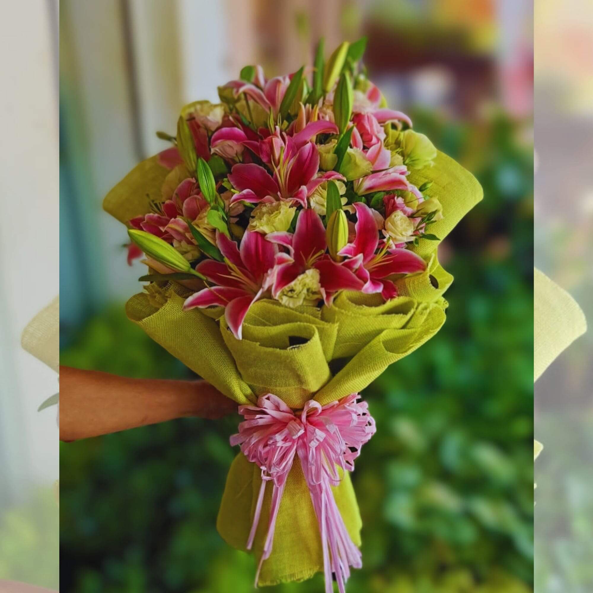 Earthy Charm Bunch of Lilies – Flower Delivery in Bangalore