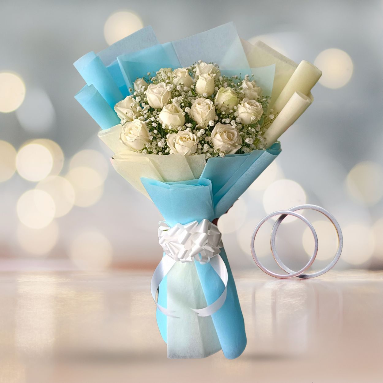 Ivory Whisper Bunch of Roses | Fresh Knots