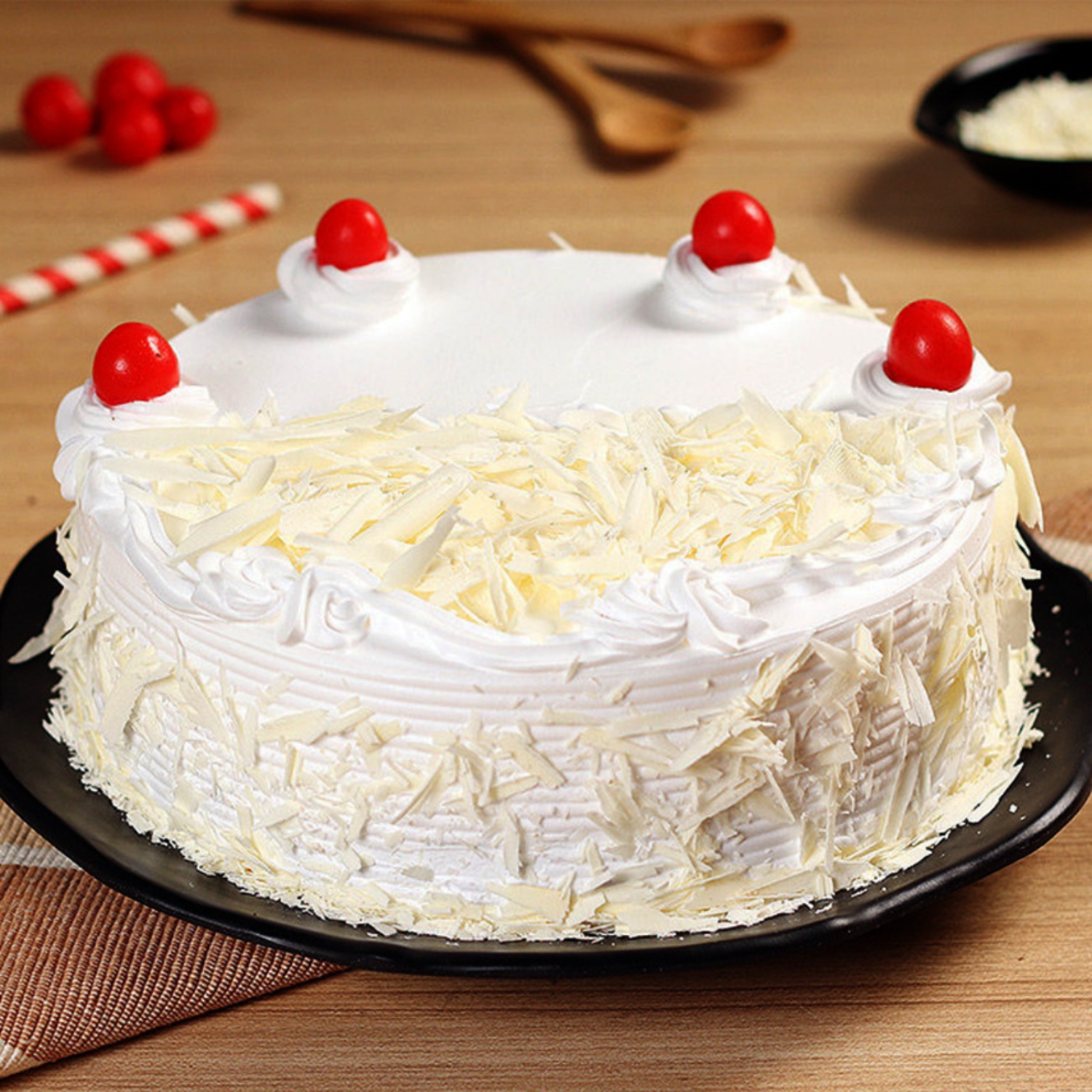 White Forest Cake | Creamy & Elegant Delight