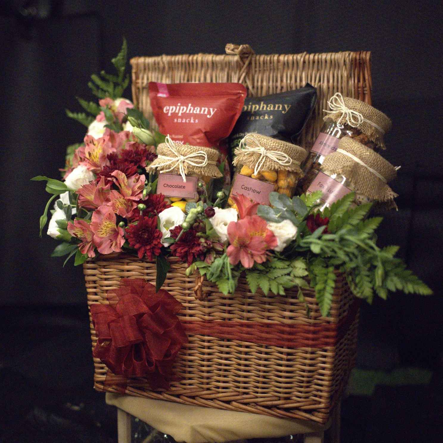 Floral Delight Diwali Hamper with Premium Snacks